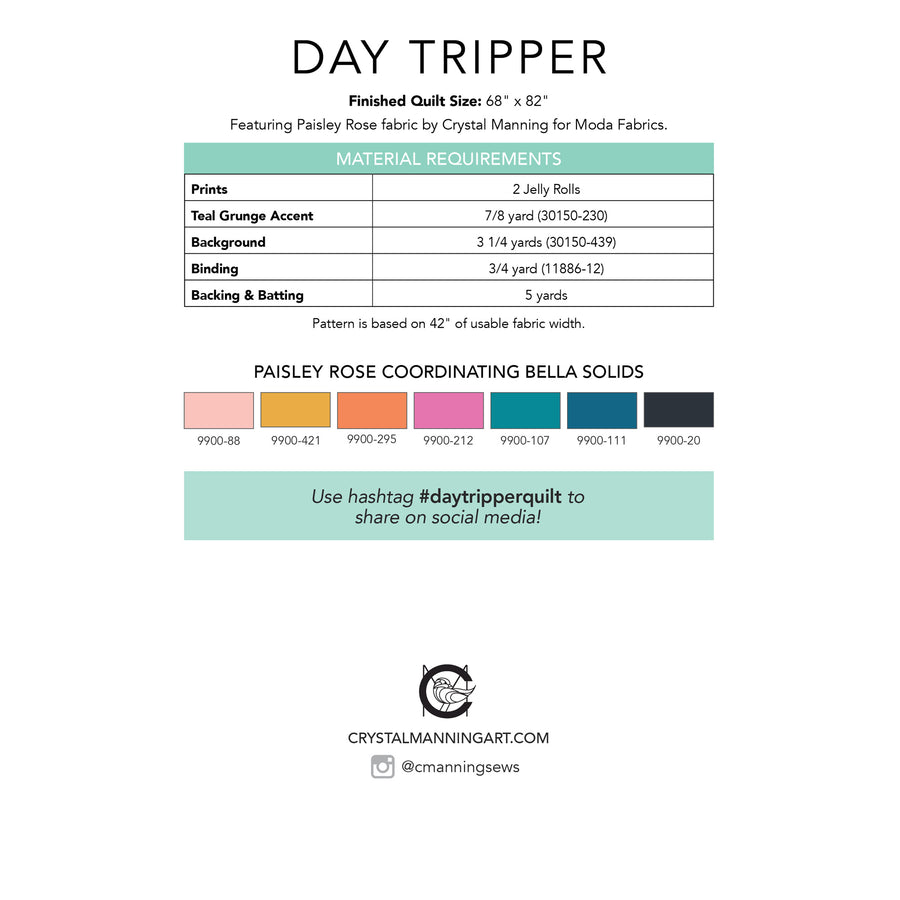 Day Tripper PDF Pattern – Crystal Manning