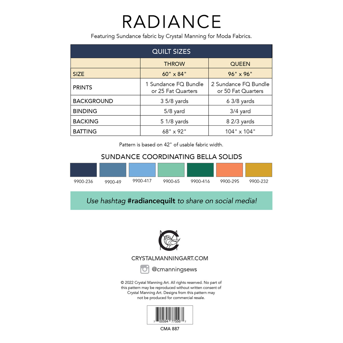 Radiance PDF Pattern – Crystal Manning
